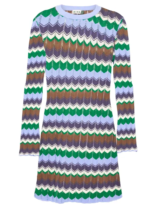 Rixo Mylene Chevron Minidress - Multicoloured