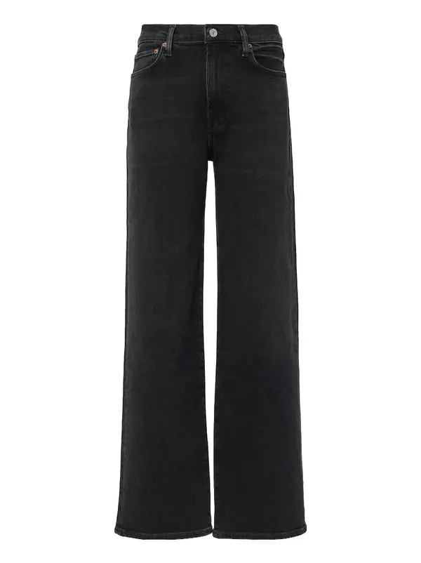 AGOLDE Harper Mid-rise Straight Leg Jeans - Black