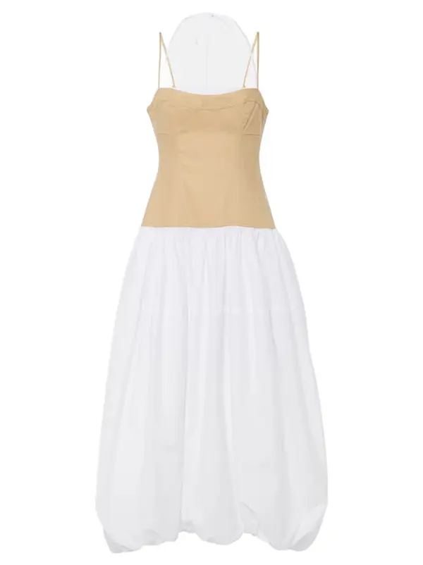 Simkhai Pfeiffer Cotton And Linen-blend Midi Dress - Multicoloured