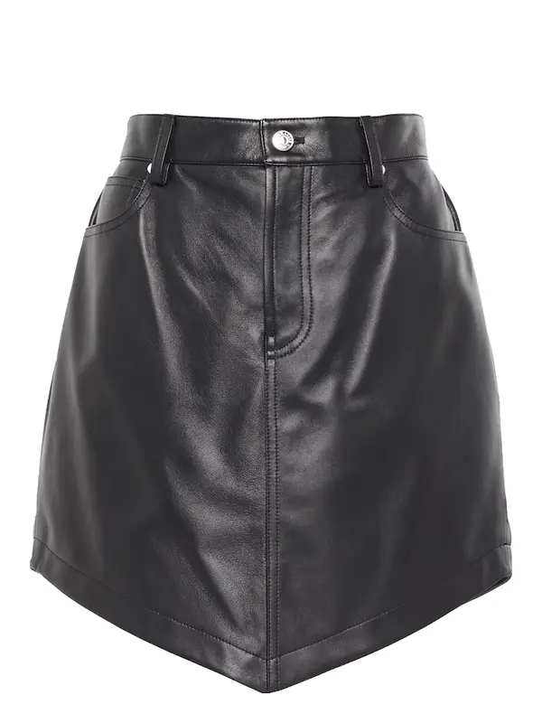 Alexandre Vauthier Leather Miniskirt - Black