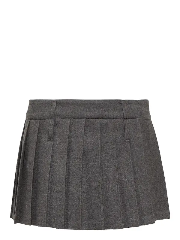 THE FRANKIE SHOP Blake Pleated Mini Skirt - Grey