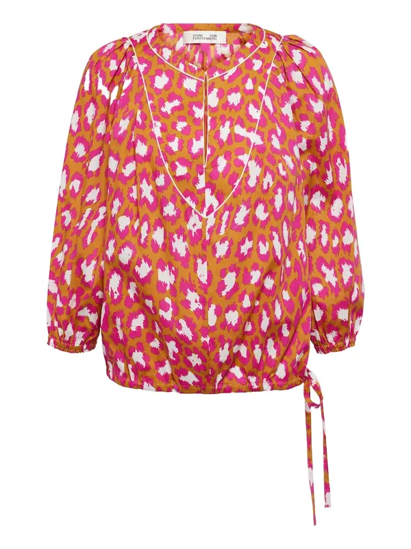 Diane Von Furstenberg Juliette Printed Top - Multicoloured