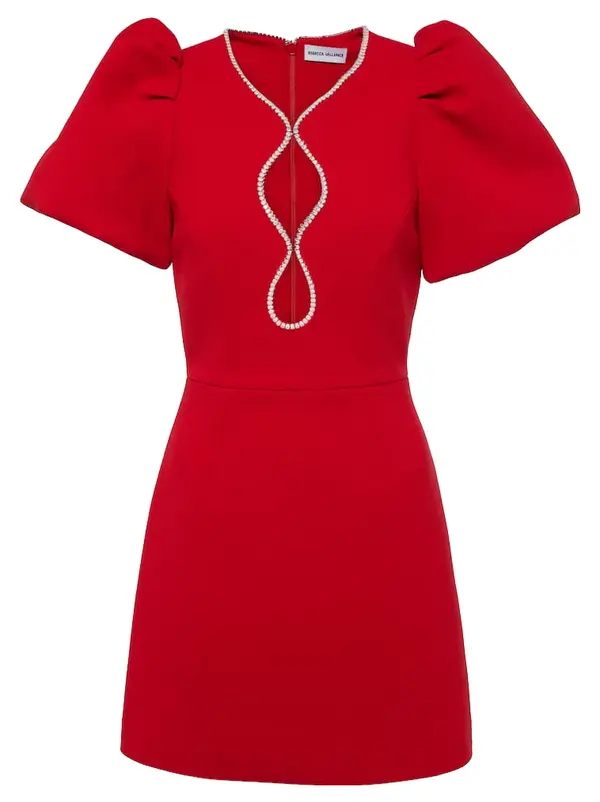 Rebecca Vallance Karina Embellished Mini Dress - Red
