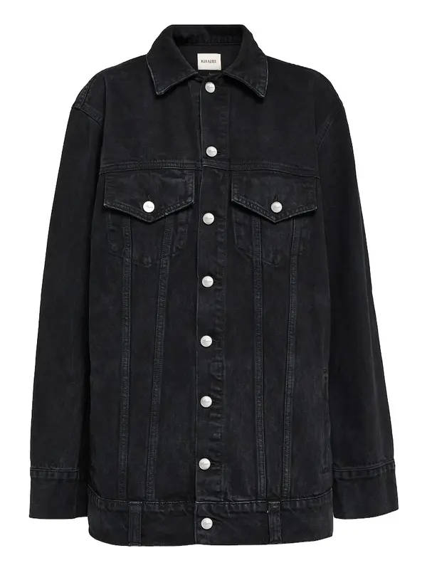 Khaite Cotton Denim Trucker Jacket - Black