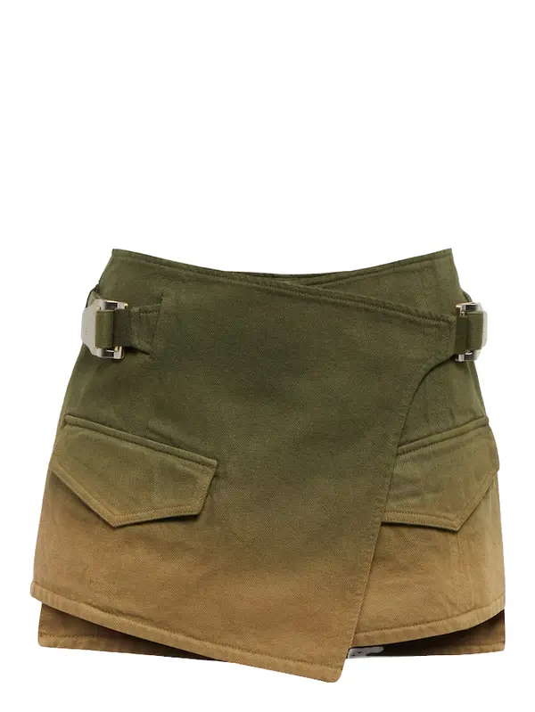 DION LEE Wrap Denim Miniskirt - Multicoloured