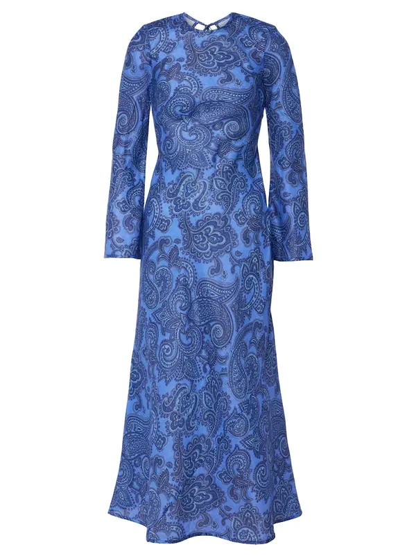 Zimmermann Ottie Bias Maxi Dress - Blue