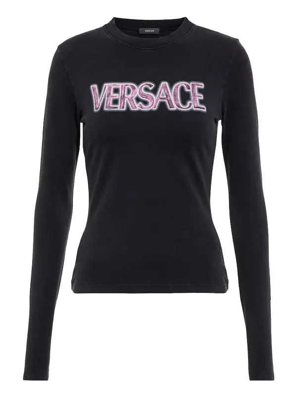 Versace Goddess Logo Long-sleeve T-shirt - Multicoloured