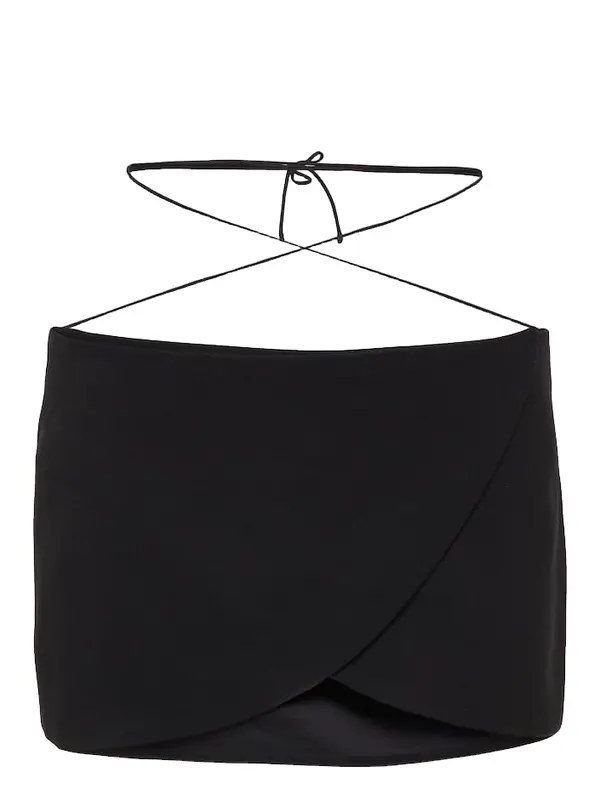 MONOT Wrap Miniskirt - Black