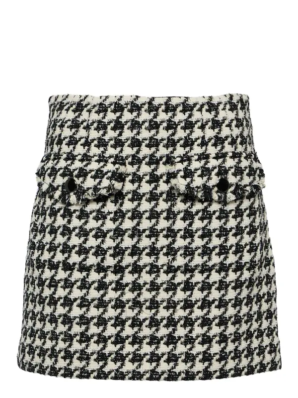 Veronica Beard Adriel Houndstooth Miniskirt - Multicoloured