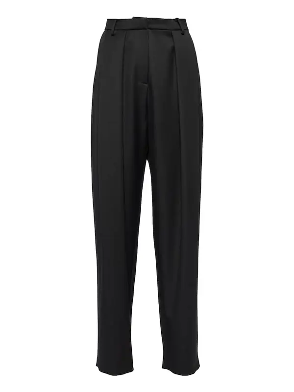 Magda Butrym High-rise Wool Trousers - Black