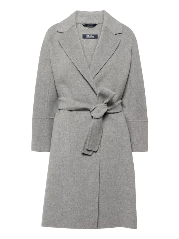 Max Mara Wool Wrap Coat - Grey