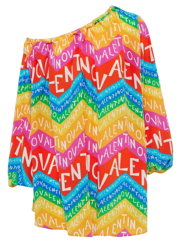 Valentino Garavani Chevron 24 Mini Dress - Multicoloured