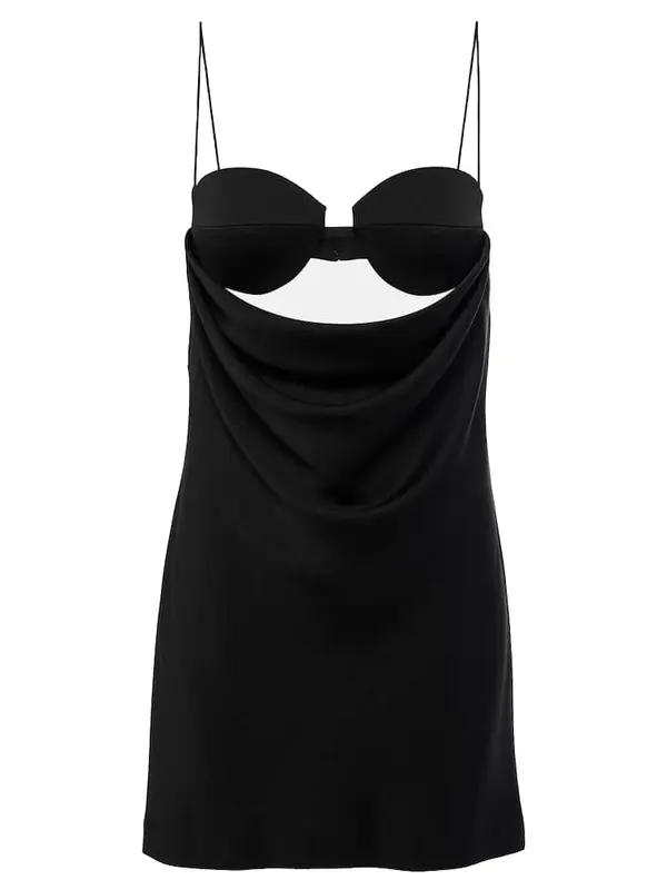 Alex Perry Cutout Draped Mini Dress - Black