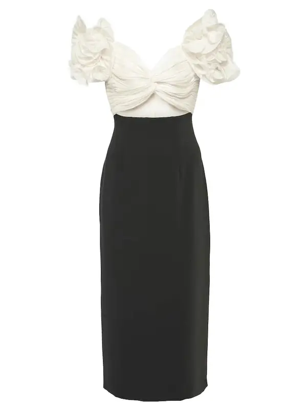 Costarellos Ziselle Cutout Lurex® And Crepe Midi Dress - Multicoloured