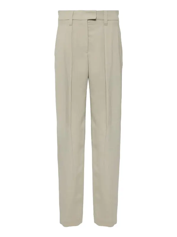 Brunello Cucinelli Twill Wide-leg Pants - Grey