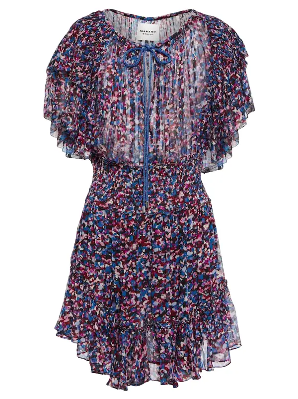MARANT ETOILE Florise Printed Georgette Minidress - Multicoloured