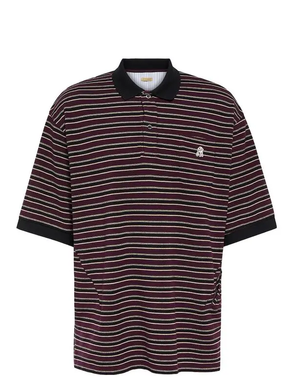 Undercover Striped Cotton Polo Shirt - Multicoloured