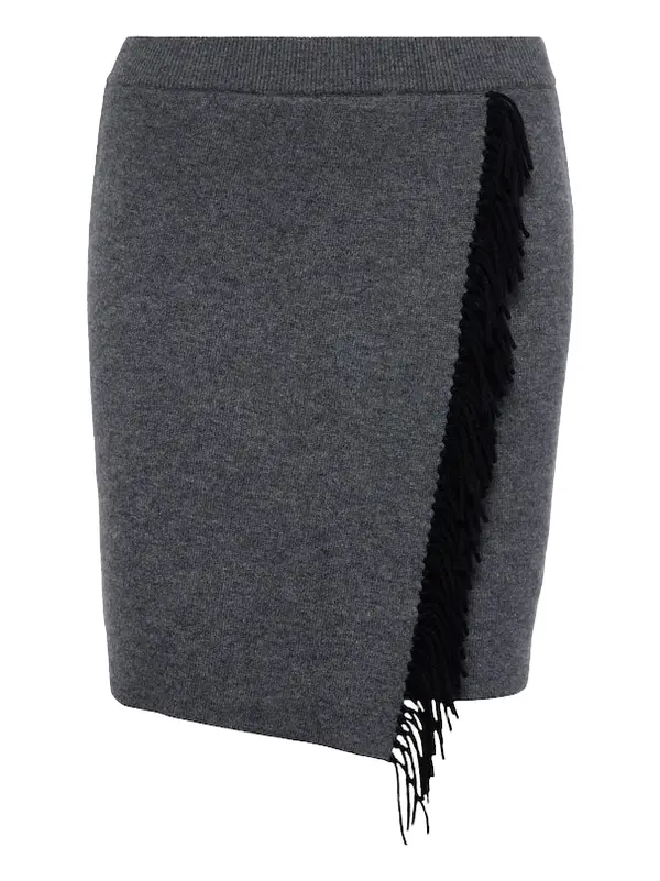 LISA YANG Mette Cashmere Wrap Skirt - Grey