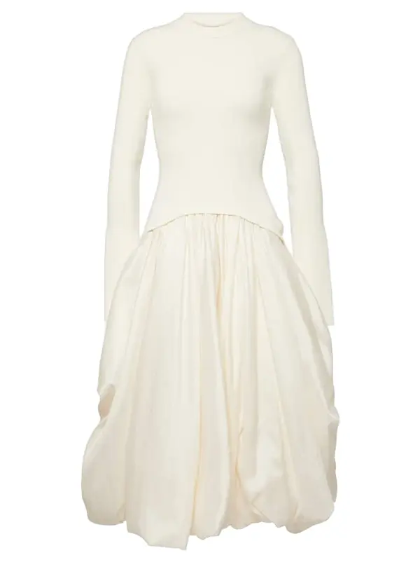 Simkhai Kenlie Taffeta-trimmed Midi Dress - Black