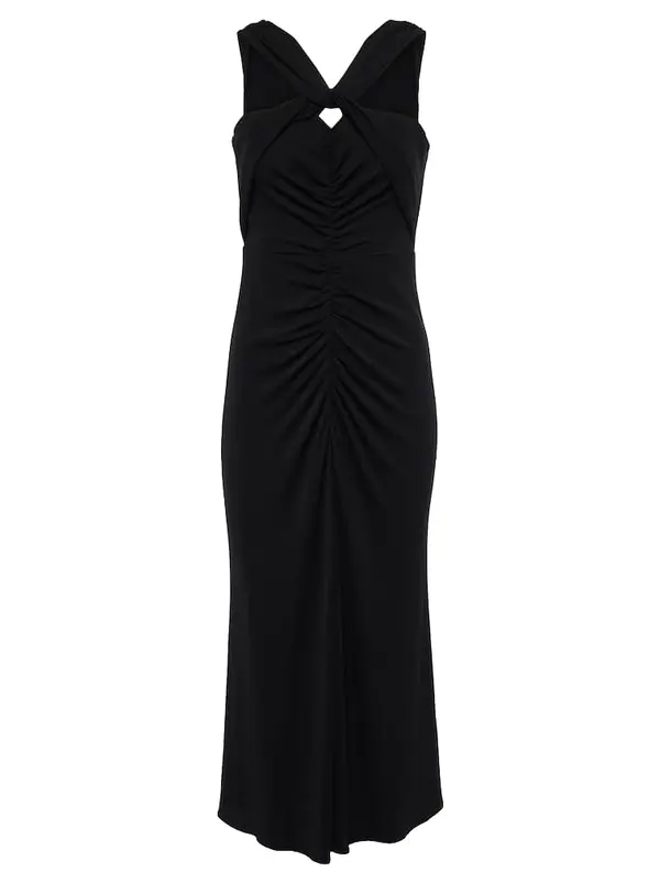 Diane Von Furstenberg Neely Halterneck Midi Dress - Black