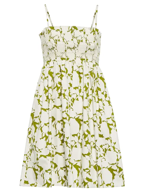 Tory Burch Floral Cotton Poplin Minidress - Multicoloured