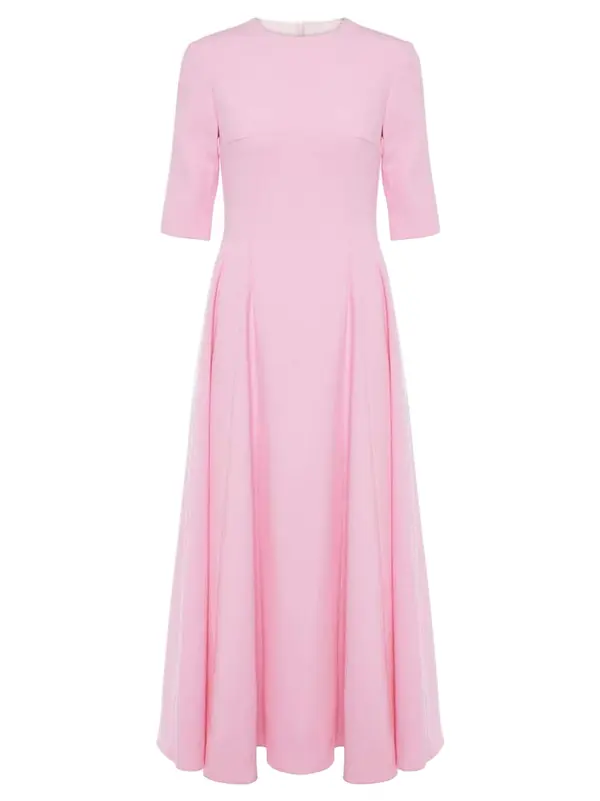 EMILIA WICKSTEAD Georgie Wool Midi Dress - Pink