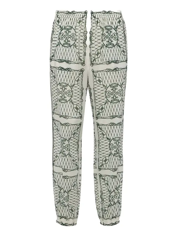 Tory Burch Printed High-rise Tapered Pants - Multicoloured