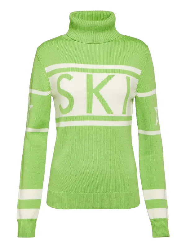 Perfect Moment Schild Intarsia Wool Sweater - Green