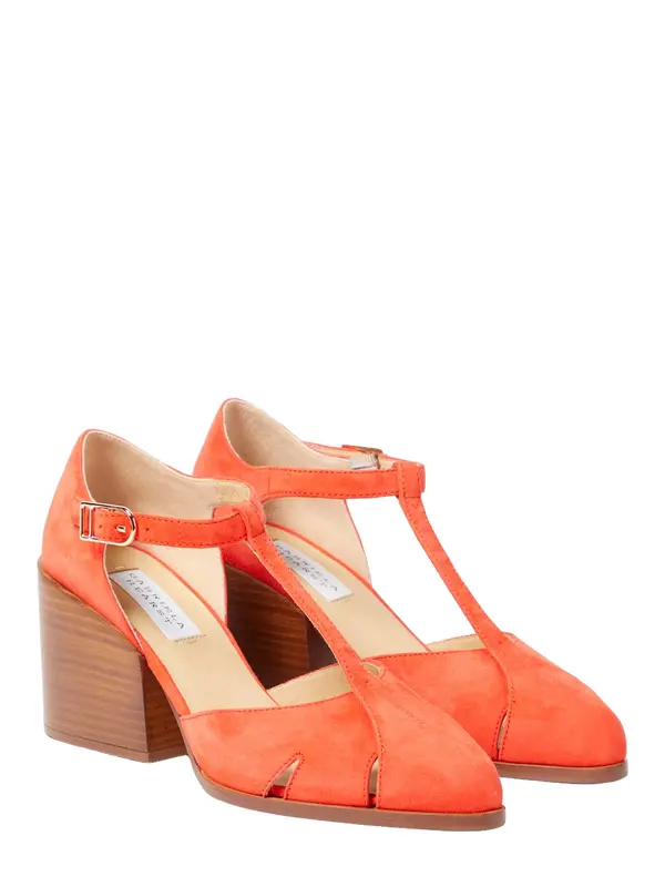 Gabriela Hearst Hawes Suede Pumps - Orange