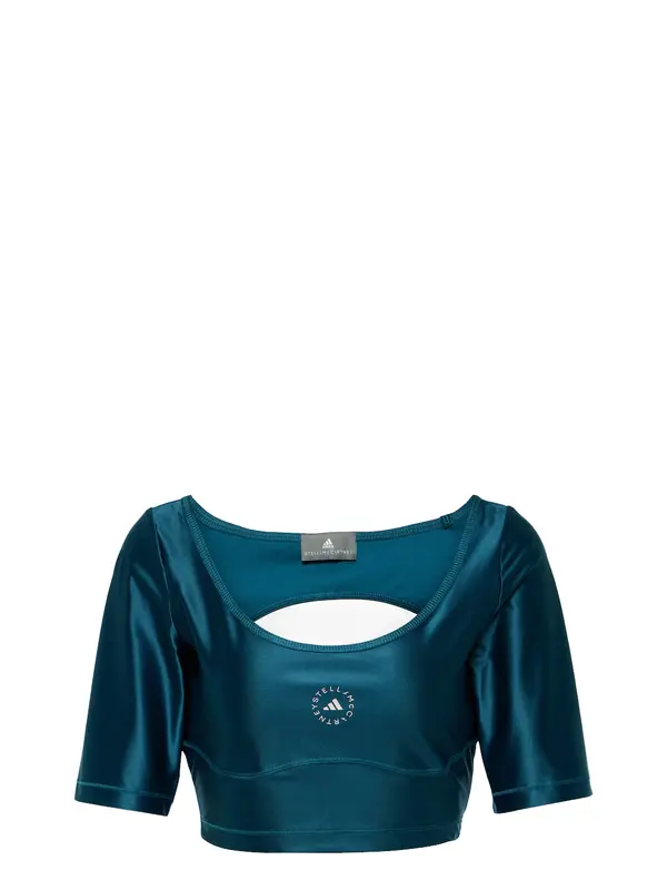 Adidas By Stella McCartney Logo Technical Crop Top - Grey