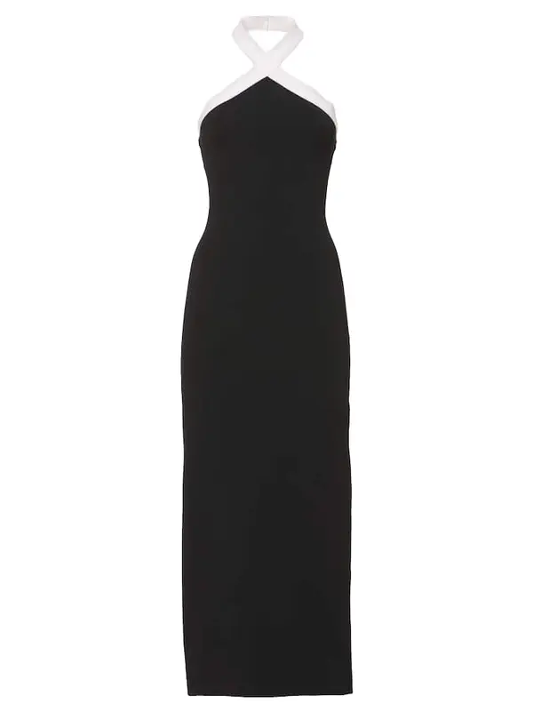 Roland Mouret Halterneck Midi Dress - Black