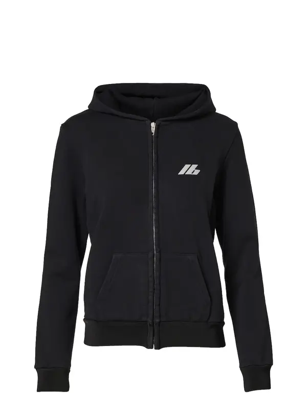 Balenciaga Cotton-blend Jersey Hoodie - Black