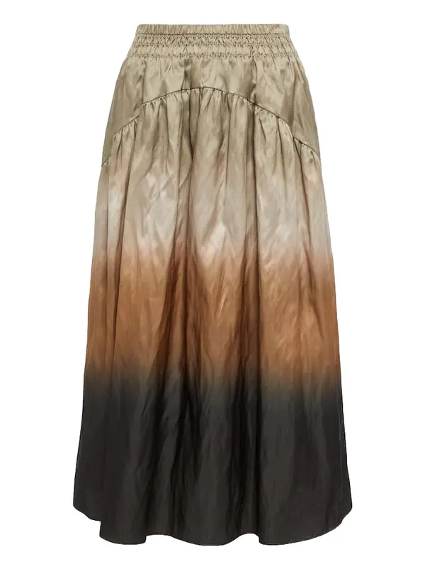 Vince Printed High-rise Skirt - Multicoloured
