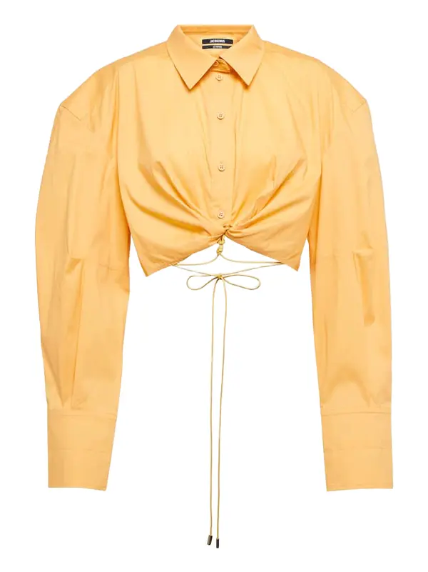 Jacquemus La Chemise Plidao Cotton Poplin Shirt - Yellow