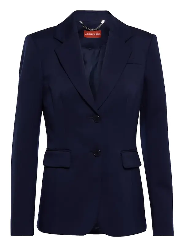 Altuzarra Fenice Virgin Wool Blazer - Blue