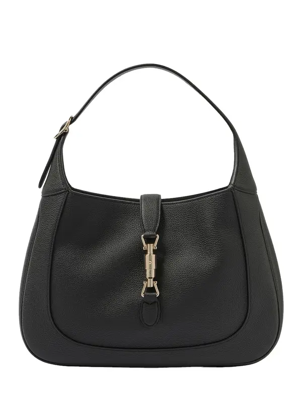 Gucci Jackie Medium Leather Shoulder Bag - Black