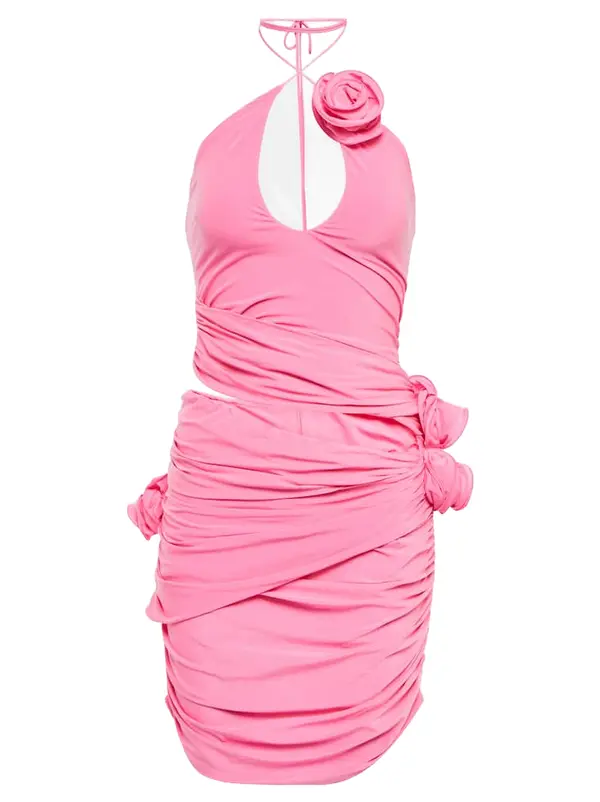 Magda Butrym Rosette Mini Dress - Pink
