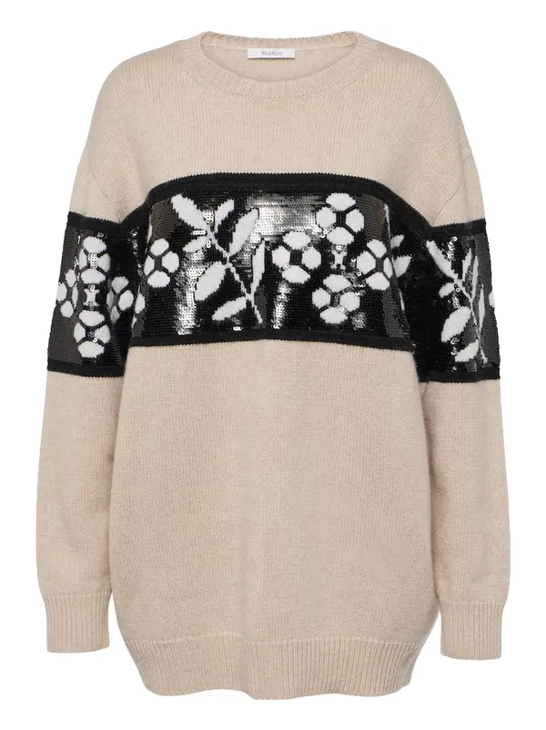 Max Mara Jacquard Wool And Cashmere Sweater - Multicoloured