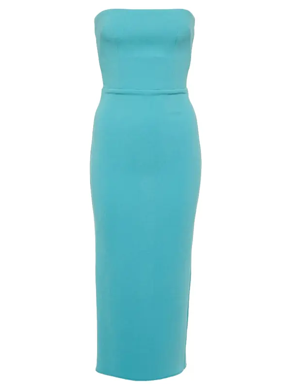 Alex Perry Strapless Midi Dress - Blue