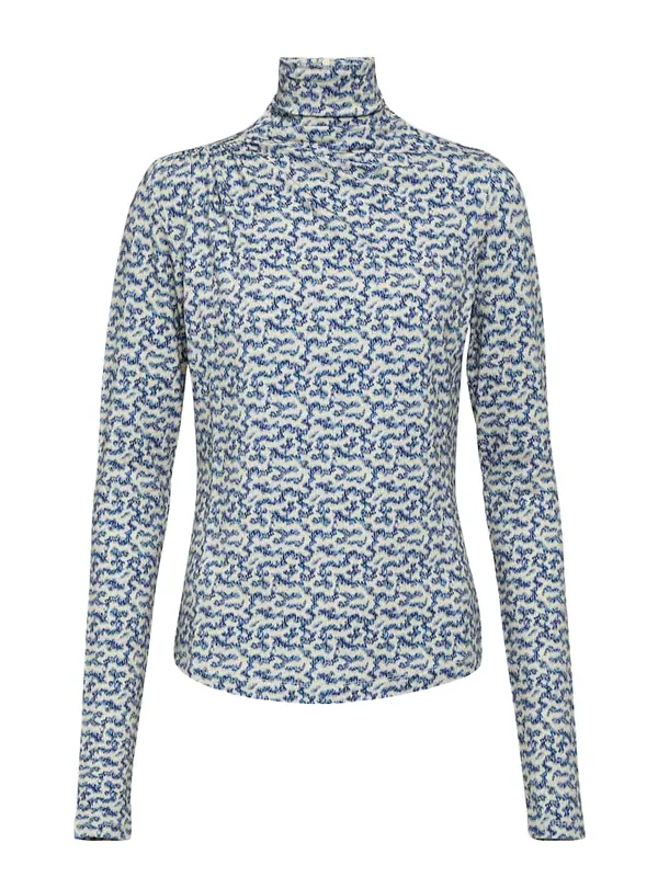 MARANT ETOILE Lou Printed Turtleneck Top - Multicoloured