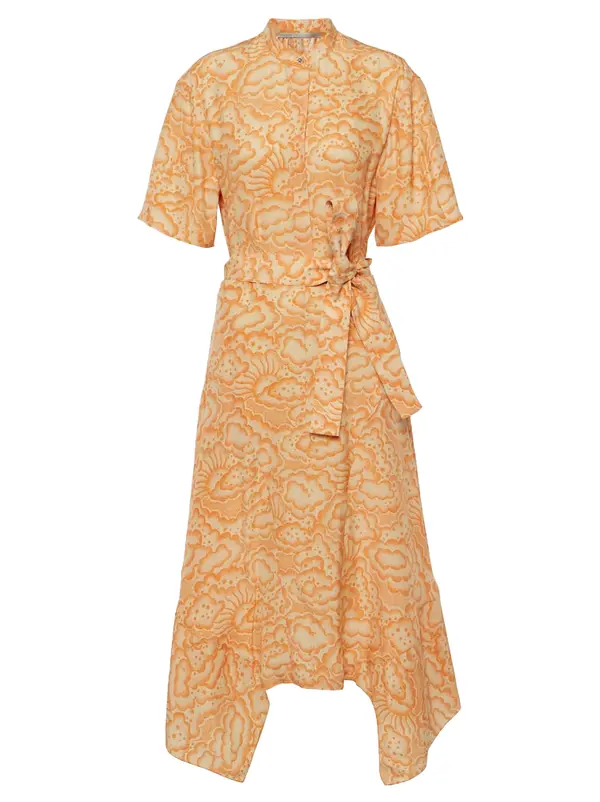 Stella McCartney Printed Asymmetric Midi Dress - Multicoloured