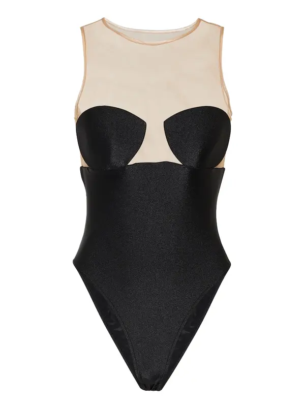 ADRIANA DEGREAS Hands Tulle Bodysuit - Multicoloured