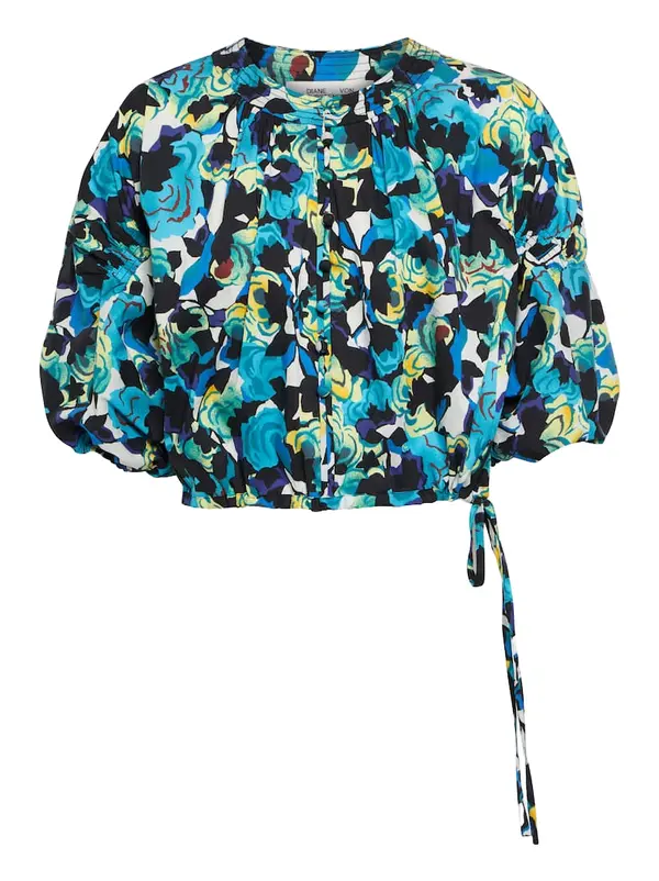 Diane Von Furstenberg Dario Floral Top - Multicoloured