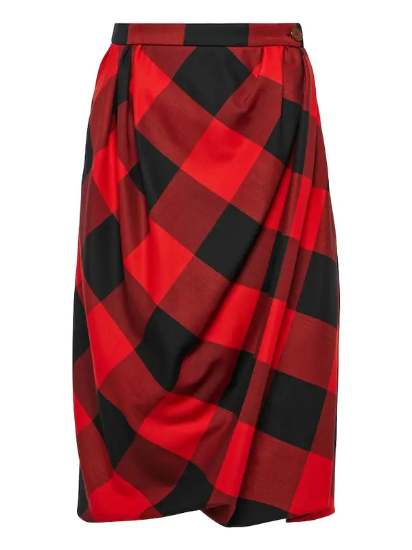 VIVIENNE WESTWOOD Drunken Drape Midi Skirt - Multicoloured