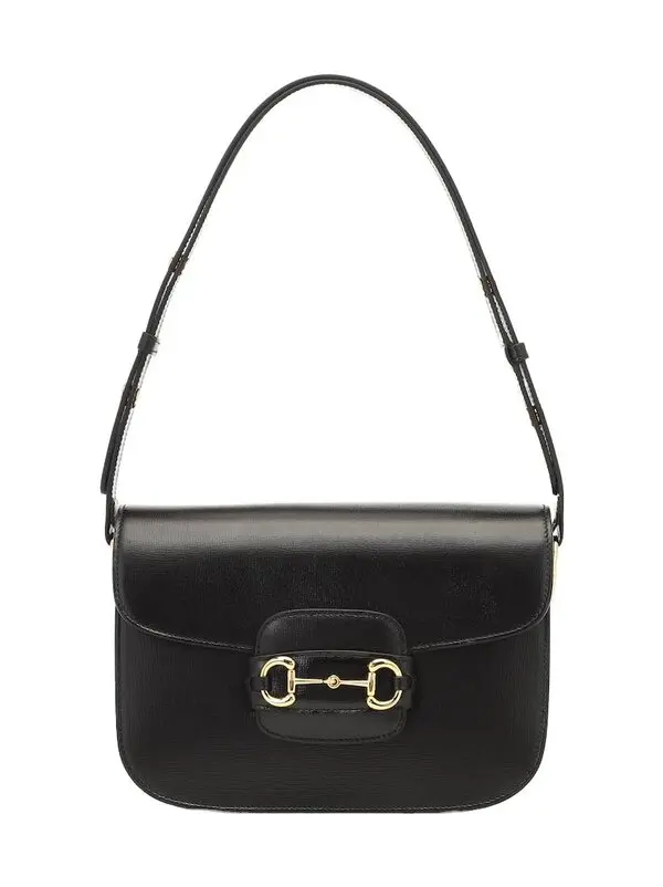 Gucci Horsebit 1955 Leather Shoulder Bag - Black