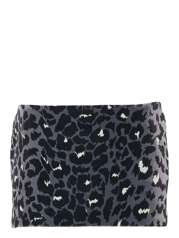 Alex Perry Leopard-print Velvet Miniskirt - Multicoloured