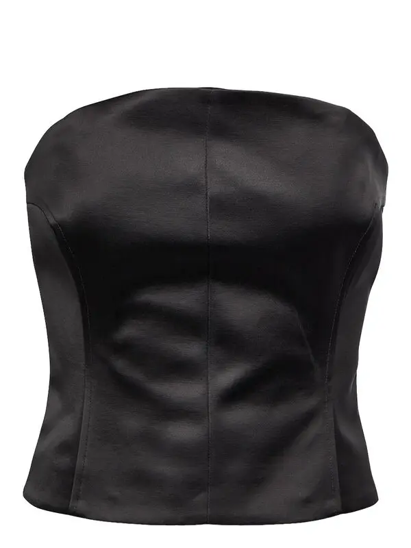 Khaite Jay Strapless Top - Black
