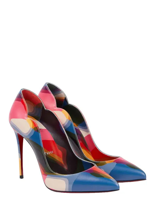 CHRISTIAN LOUBOUTIN Hot Chick 100 Printed Leather Pumps - Multicoloured