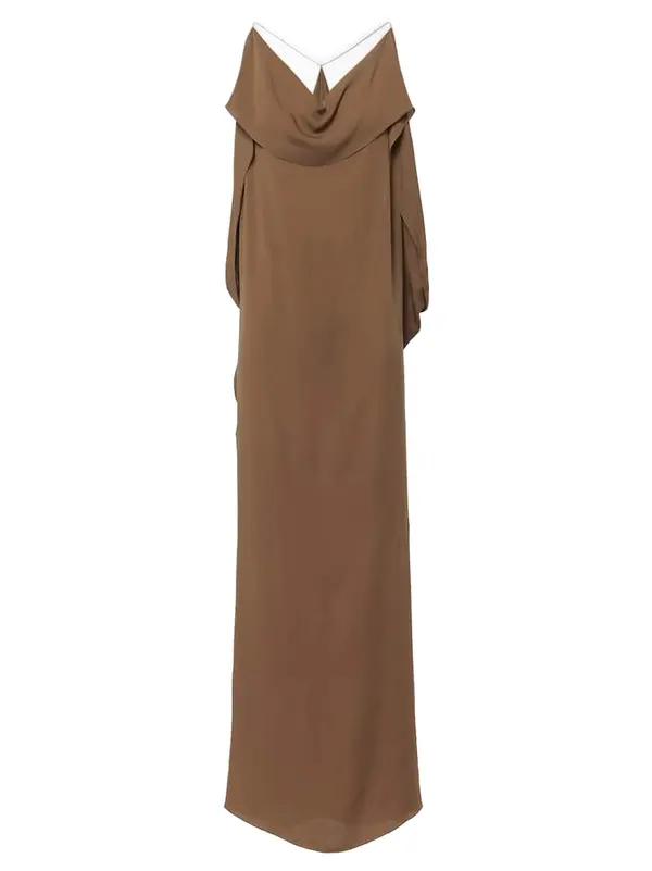 Khaite Dandora Silk Gown - Brown