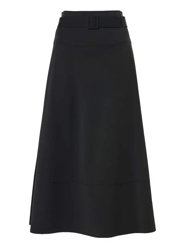 Max Mara Jersey Midi Skirt - Black